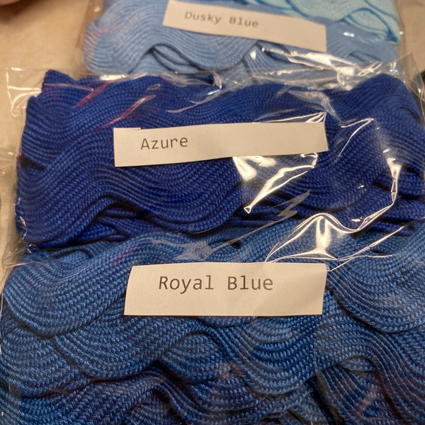 5 Yards Blue Jumbo Rick Rack Trim, Blue Rick Rack, Rick Rack Trim, Rick ...