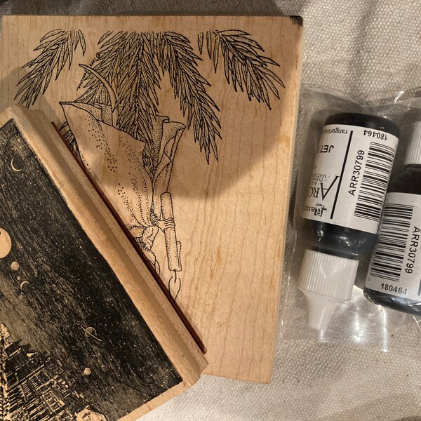 Ranger Archival Jet Black Ink Stamp Pad or Jet Black Reinker or Stamp ...