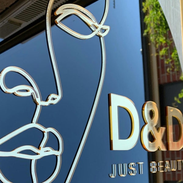 Custom Backlit Metal Business Logo 3D Light up Signs Outdoor Company ...