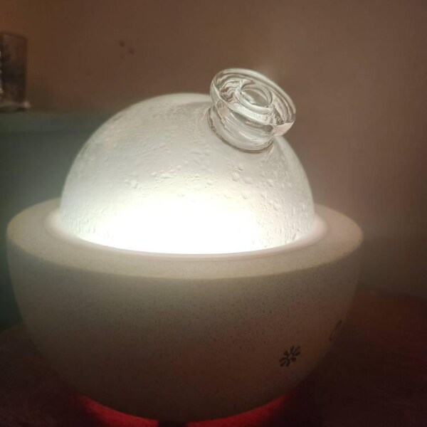 Luna | Glass Dome & White Speckled Concrete Diffuser | Essential Oil ...
