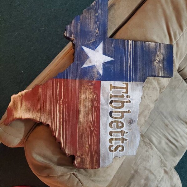 Personalized Texas Flag Wood Sign | Wood Wall Decor | Home Wall Decor ...