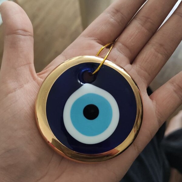 Golden Evil Eye, ALL SIZES , Wall Hanging, Nazar Boncuk, Turkish Evil ...