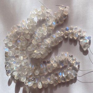3x7 Inch Strand,super Finest,super Rare,blue Flashy RAINBOW Moonstone ...