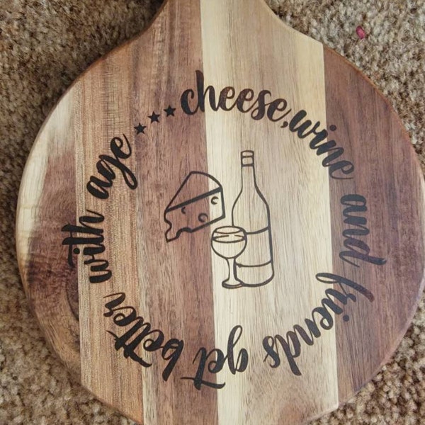 Cheese Board Engrave Digital Files, Cheese Board Svg, Cutting Board ...