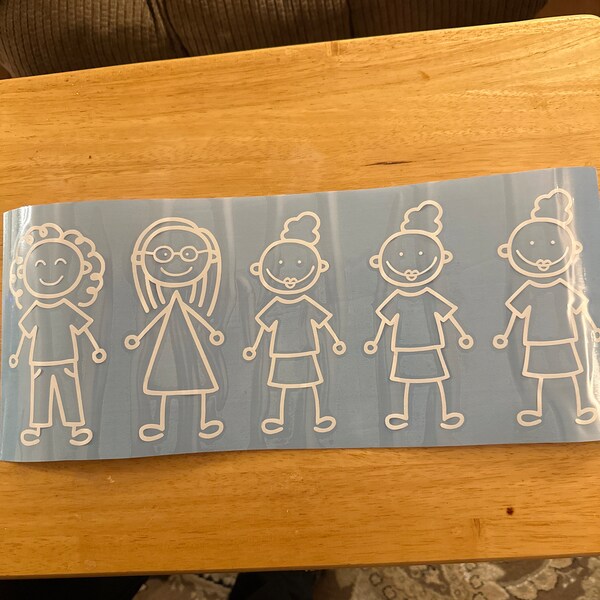 Create Your Own Stick Figure Family Vinyl Decal/sticker - Etsy