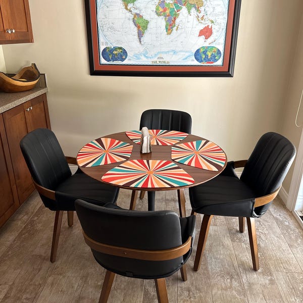 Faux Silver Grey Alligator Crocodile Wedge Placemat for Round Tables ...