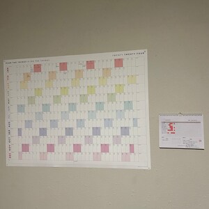 Giant Focus & Goals Wall Planner Horizontal Year at a Glance Undated ...