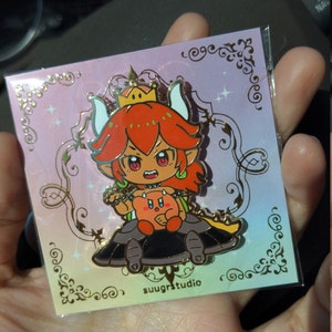 Princess X Poyo red Bowsette Hard Enamel Pin - Etsy