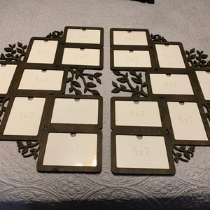 Wall-mounted Photo Frame Collage Split in Two Family Wall Decor Family ...