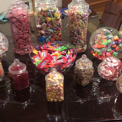 Candy Buffet Sweet Jar Party Pack Accessory Set 5 X Scoops, 5 X Tongs ...