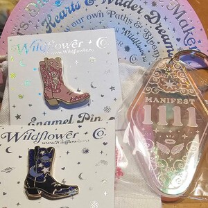 Pink Cowgirl Boot Enamel Pin Cowgirl Hat Space Cowgirl Disco Cowgirl ...