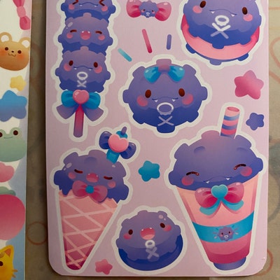 Kuro Stickers Cute Stickers Vinyl Sticker Sheet Japanese Characters - Etsy