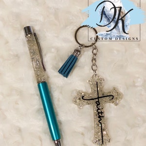 Inspirational Word Cross SVG Cut File, Svg for 3 Inch Cross Key Chain ...
