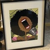 Abstract Black Art Music Print, Black Woman Singing, African American ...
