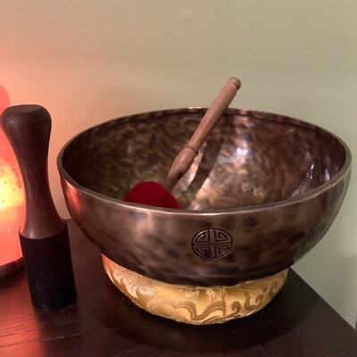 10 Inch Root Chakra Full Moon Singing Bowl Key Note C Tibetan Singing ...