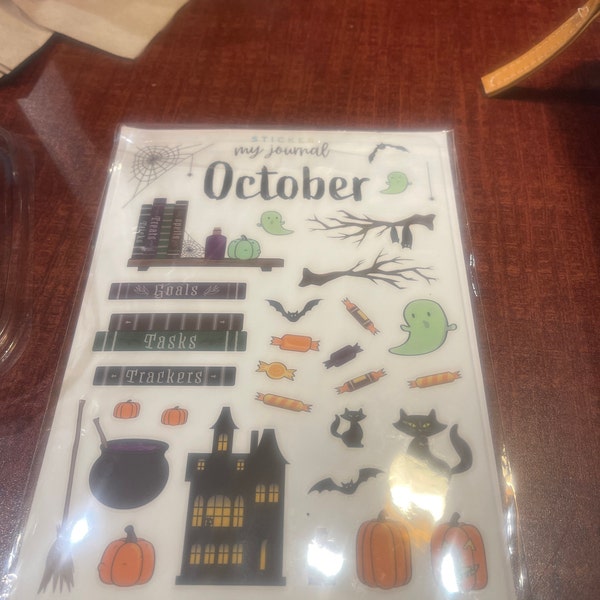 October Monthly Bullet Journal Sticker Kit - Halloween Themed Stickers ...