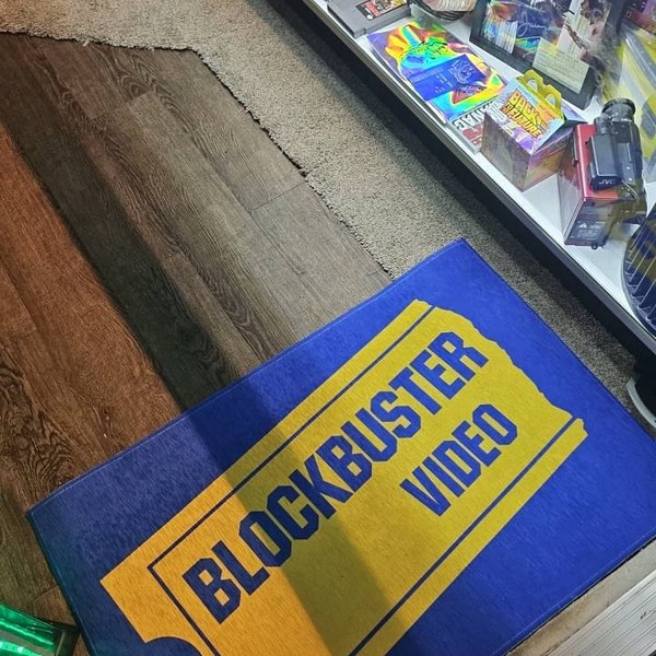 Blockbuster Video Rug, Retro Style VHS Movie Lovers, 90s Nostalgia ...