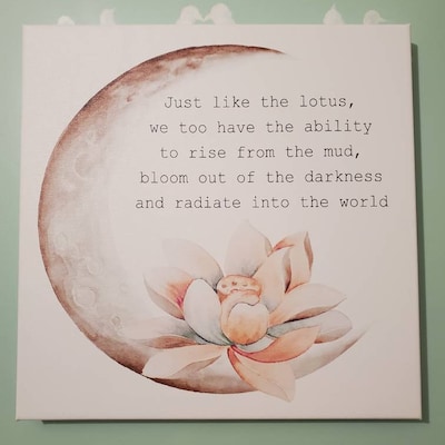 Lotus Flower Quote Wall Art, Just Like the Lotus Poster, Zen Printable ...