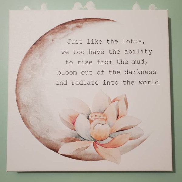 Lotus Flower Quote Wall Art, Just Like the Lotus Poster, Zen Printable ...