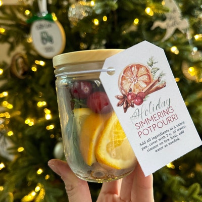 Printable Holiday Simmering Stovetop Potpourri Tag, Teacher Employee ...
