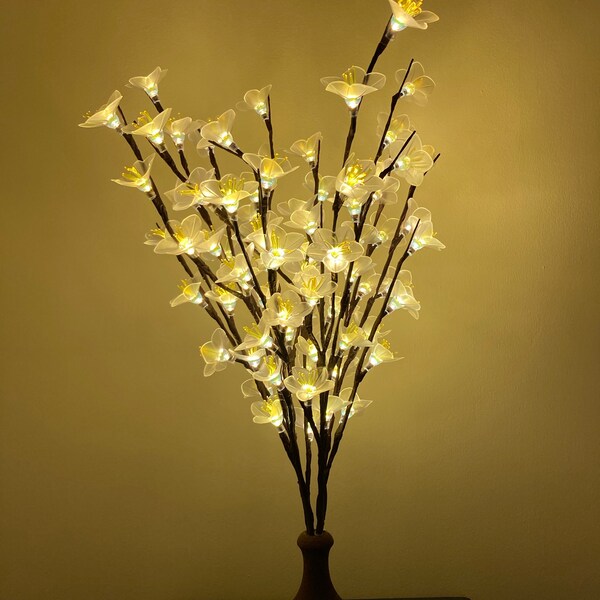 Outdoor LED Red Cherry Blossom Tree With Artificial Natural Trunk ...