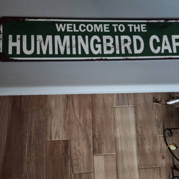 Hummingbird Feeder Sign - Welcome to the Hummingbird Café - Backyard ...