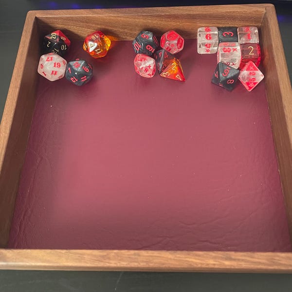 XL Wood Dice Tray Warhammer 40k, D&D, Dungeons and Dragons, TTRPG Dice ...