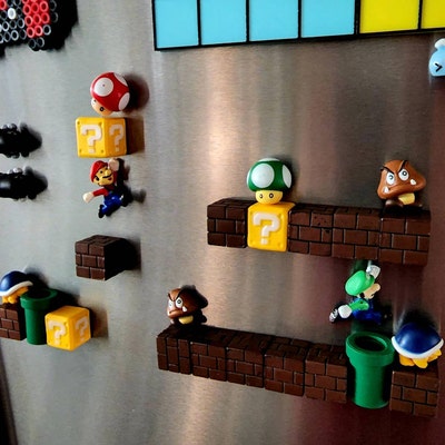 Super Mario Fridge Magnet Set - Etsy UK