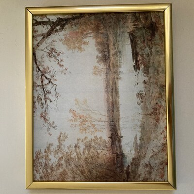 Muted Autumn Pond Landscape Painting Vintage Wall Art Neutral PRINTABLE ...