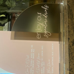 Custom Food Menu, Acrylic Food Menu, Acrylic Sign, Custom Sign, Custom ...