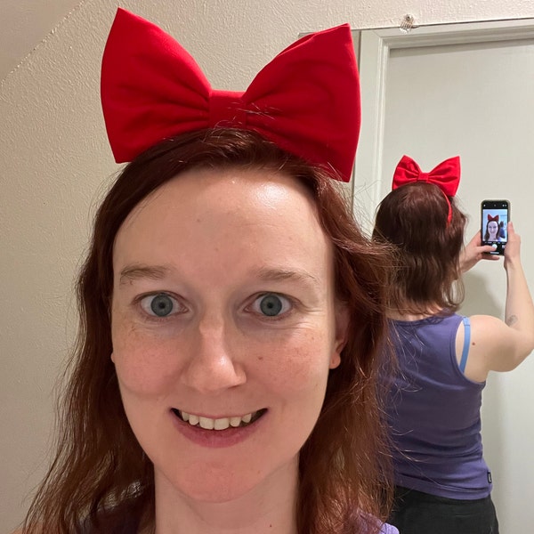 Snow White Headband, Red Bow Headband, Cosplay Bow, Snow White Hair Bow ...