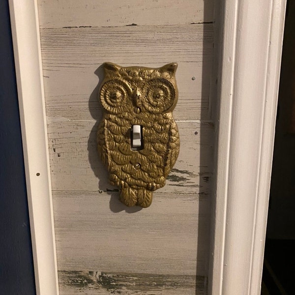 Shabby Chic, Owl Light Switch Cover, Farmhouse, Bird Decor, Single ...