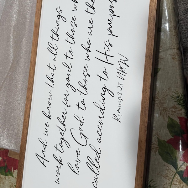 Custom Bible Verse Wall Art-custom Scripture-wood Framed Sign ...