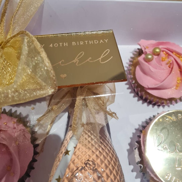 Deluxe Engraved Gift Tag - Mirrored Acrylic - Perspex Engraved - Etsy