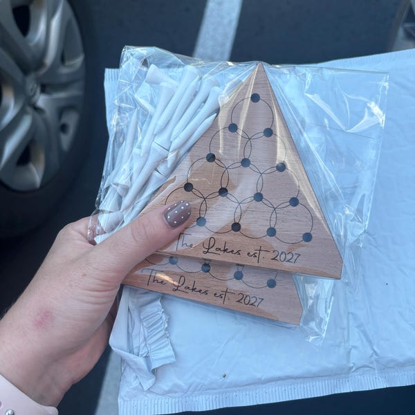 Personalized Triangle Peg Jump Game / Golf Tee / Solitaire/ Gift ...
