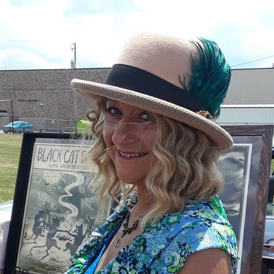 Vintage Red Bi-corn Sequenced Flapper, Tea, Church Hat - Etsy