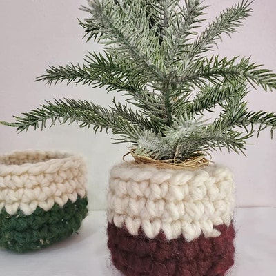 Crochet Planter Pattern DIY Crochet Pattern Chunky Planter - Etsy UK