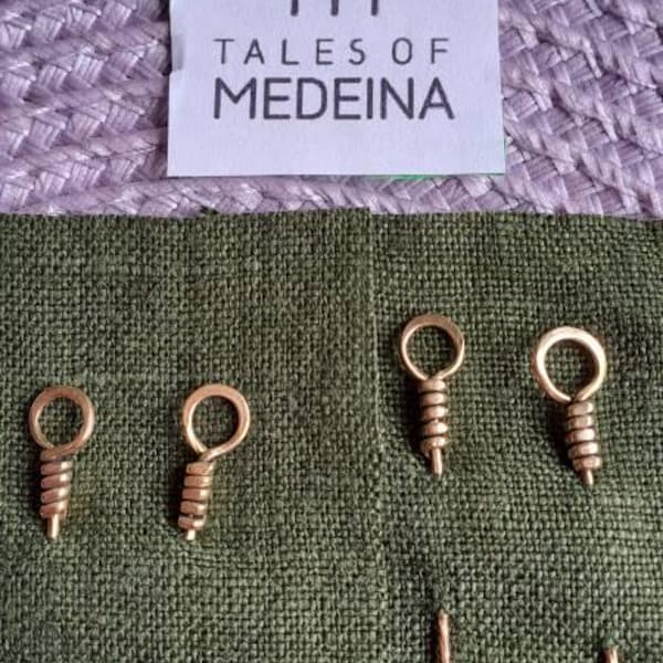 Set of 2 Medieval Brass Veil Pins LARP Middle Ages Historical Loop - Etsy