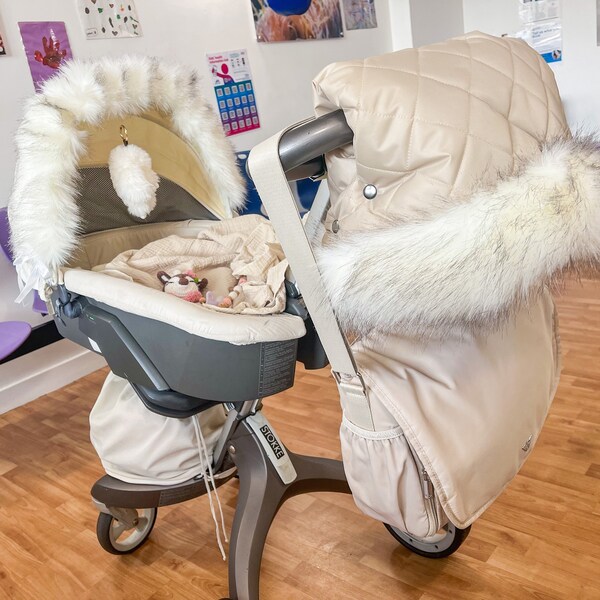 Luxury Black Faux Fur Pram Hood Trim - Etsy