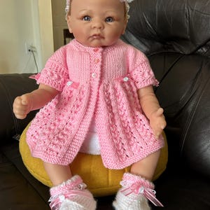 Knitting Pattern SR036 Summer Matinee Set 4 Piece Set 3 Sizes 14, 16 ...