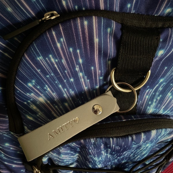 Personalized Leather Keychain | Rivet Closure With Keyring ...