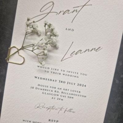 Wedding Invitations Personalised, Evening Reception Invitation, Day ...