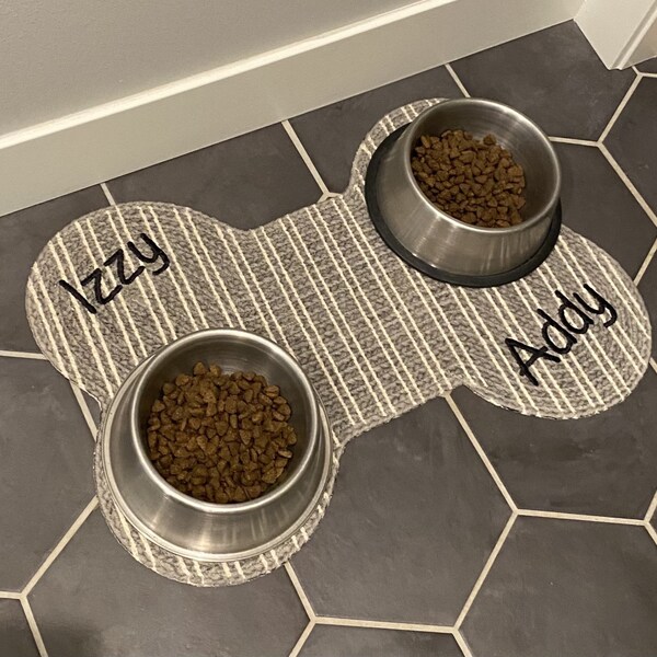 Personalized Dog Bone Mat - Etsy