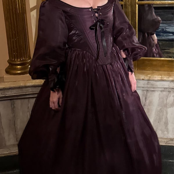 Pink Corset Dress, Pink Peasant Dress, Cottage Core Dress - Etsy