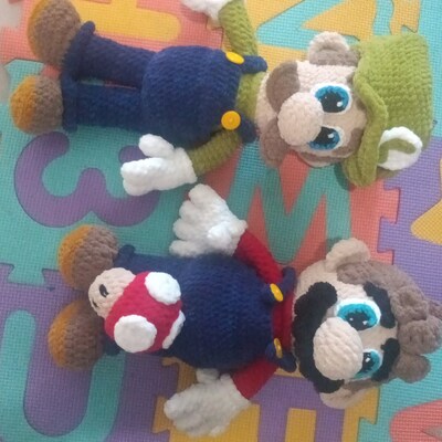 Crochet Pattern Bro Super Plumber PDF Easy Amigurumi Baby Toy Fine or ...