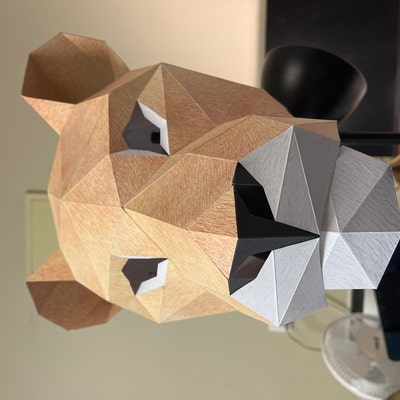 Sheep Mask DIY, Low Poly Mask, Paper Craft Mask, Pdf Template 3D Mask ...