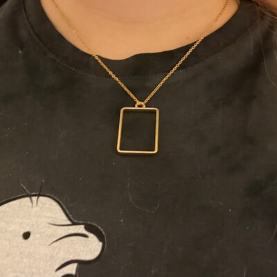 The 1975 Inspired Silver Rectangle Box Necklace. - Etsy