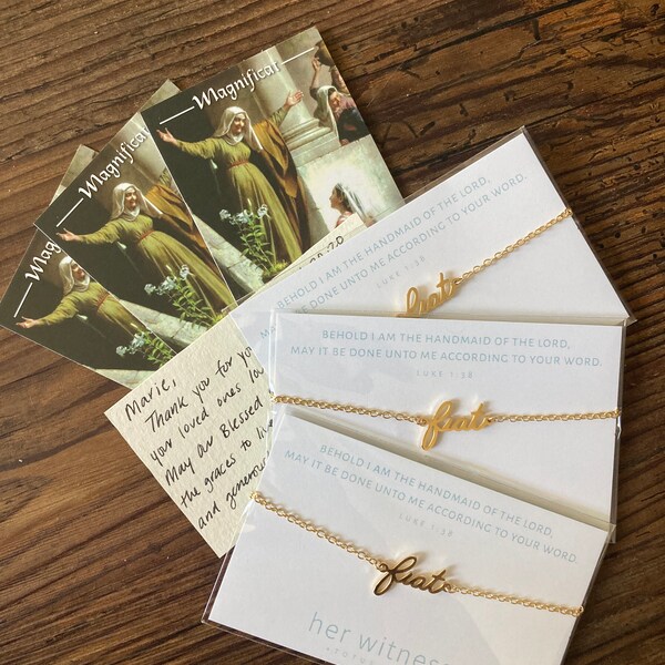 Fiat Bracelet With Lapis Stone, Catholic Gifts, Catholic Jewelry ...