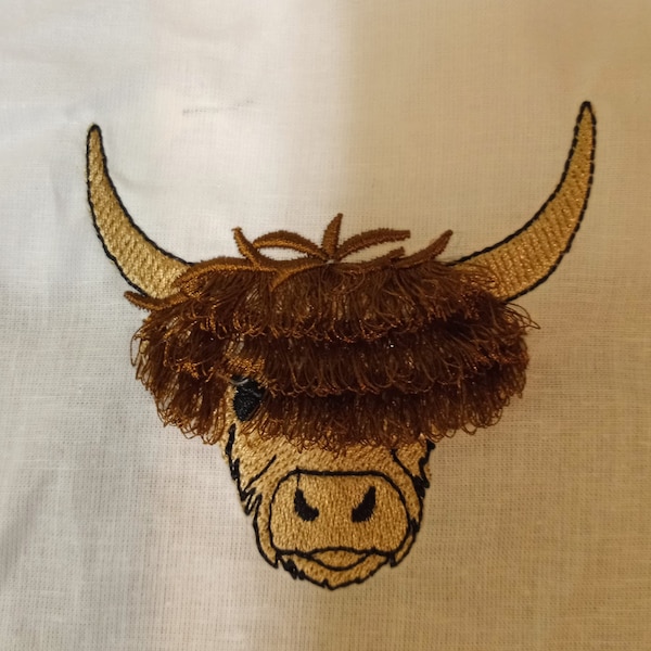 Fringed Highland Cattle Cow Scottish Breed Rustic Cattle Machine ...