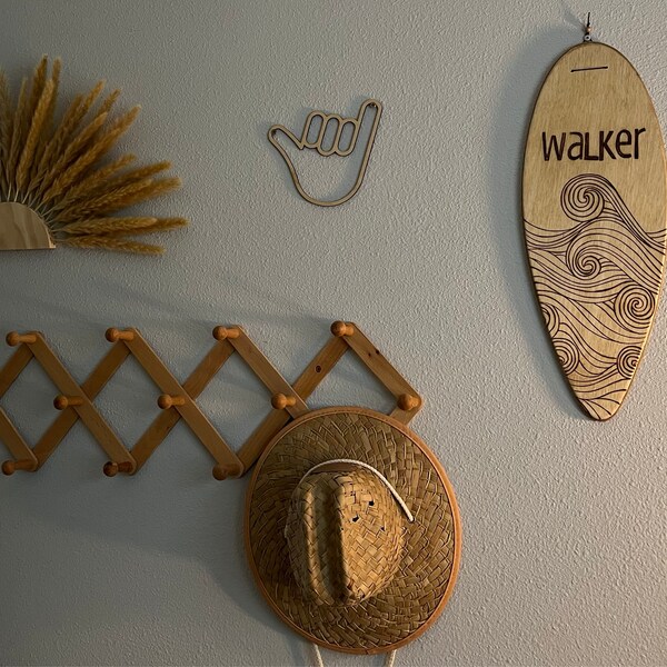 Waves Mini Board Wall Art, Surf Art, Surf Style, Wall Art, Surfboard ...